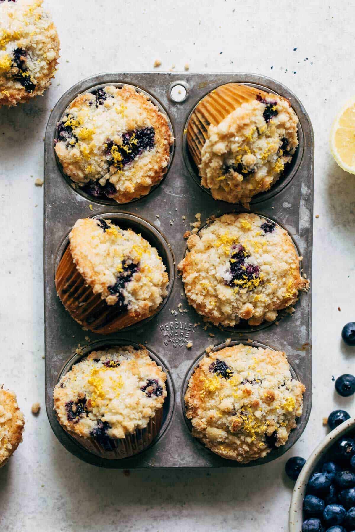 Zesty & Moist Lemon Blueberry Muffins | Butternut Bakery