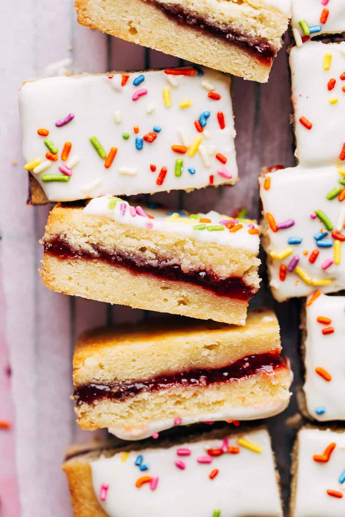 Strawberry Pop Tart Shortbread Bars | Butternut Bakery
