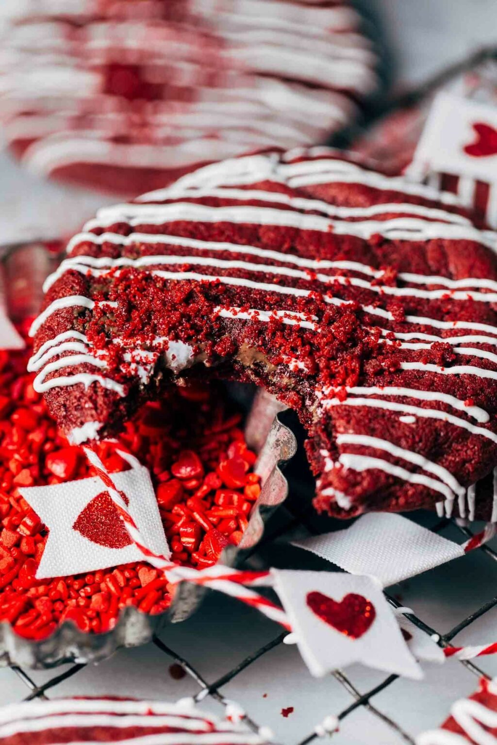 Chocolate Filled Red Velvet Cookies - Butternut Bakery